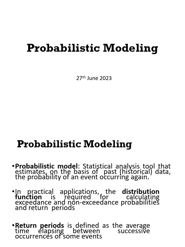 Probabilistic Modelling-20230627 | PDF | Probability Theory | Goodness Of Fit