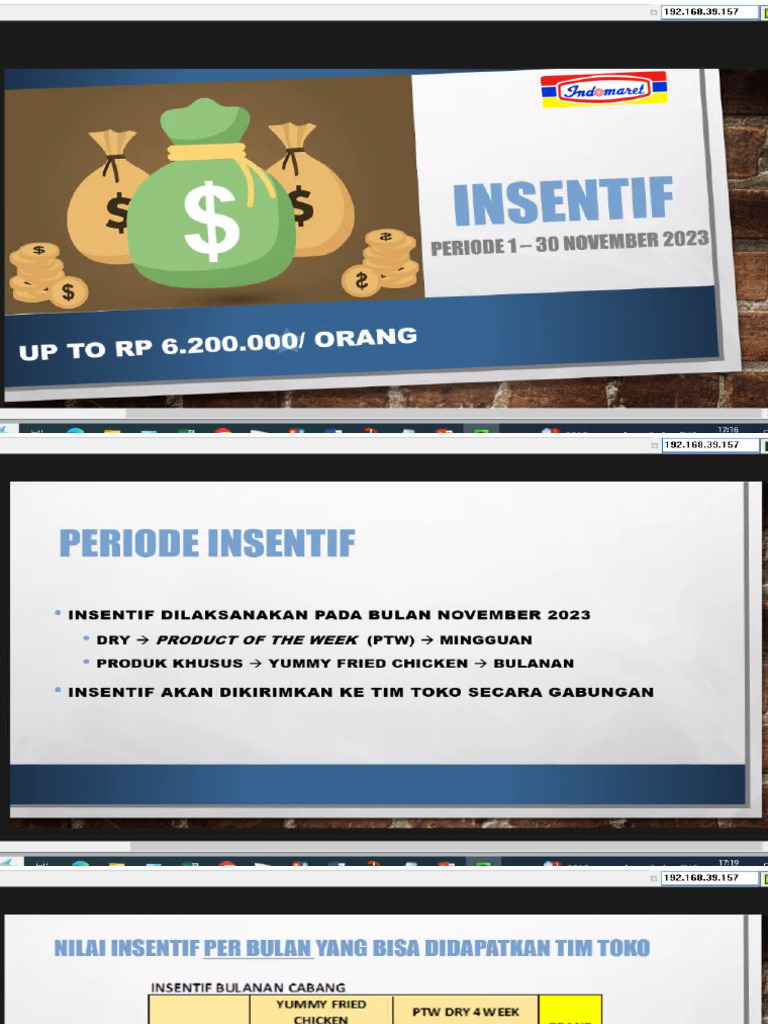 Insentif Produk Khusus Dan PTW Dry 3 November 2023 | PDF