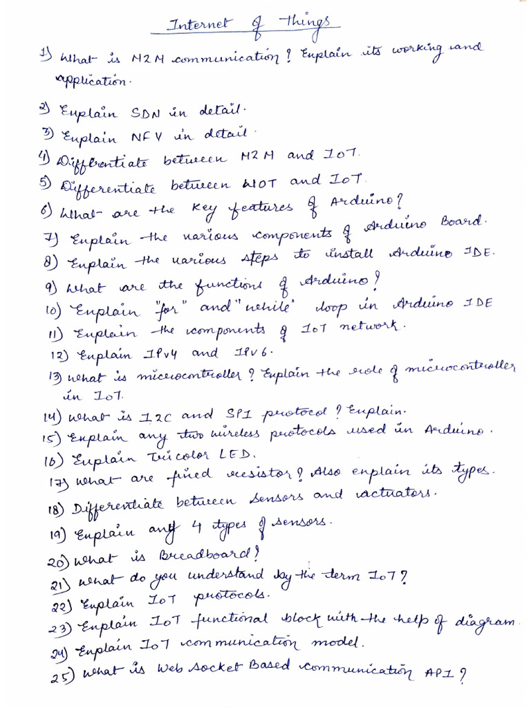 IoT Questions | PDF IoT Questions | PDF
