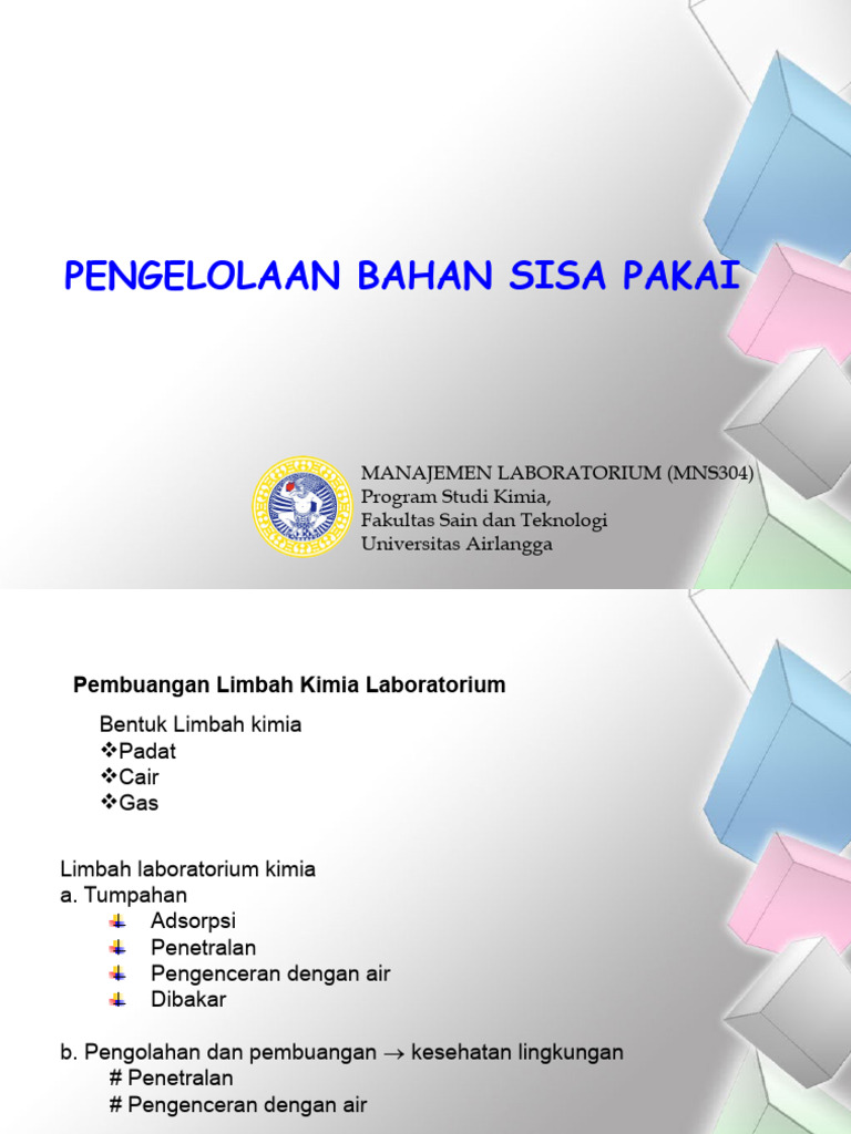 Limbah Lab - Bahan Sisa Pakai | PDF