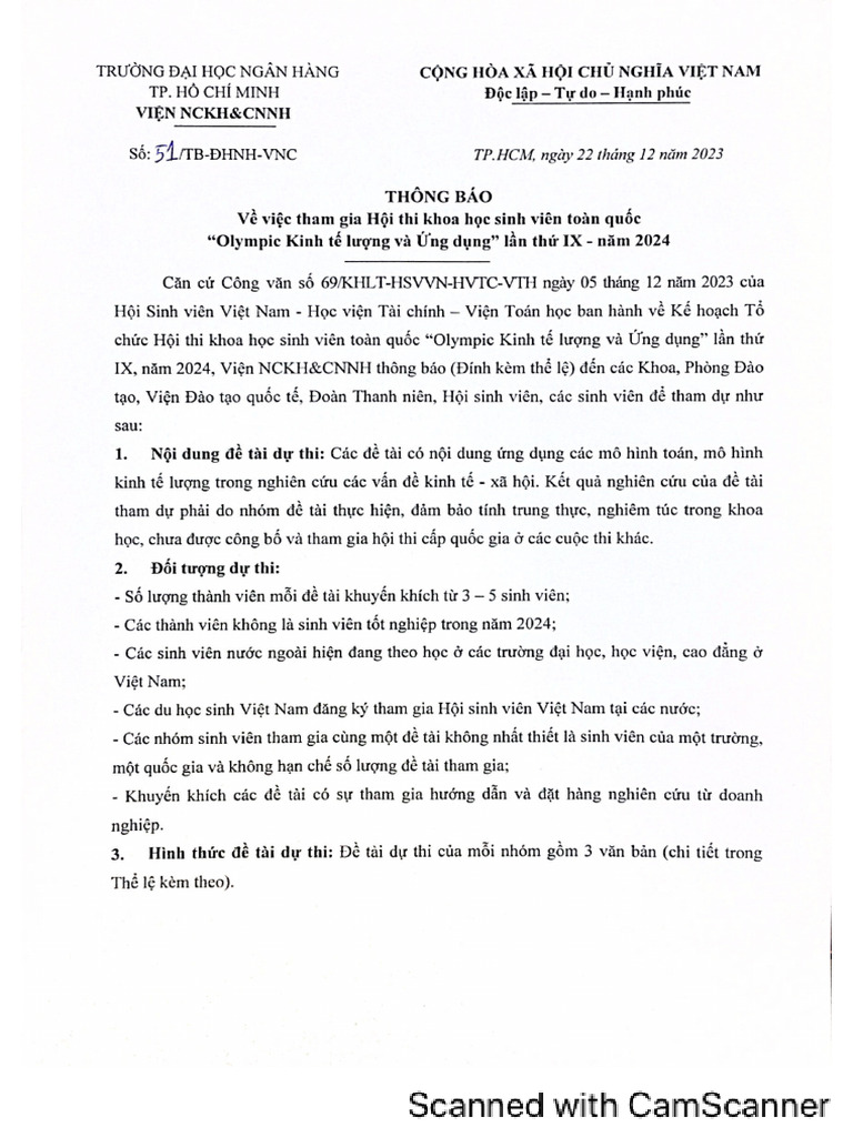 TB VV Tham Gia H I Thi Olympic KTL - UD Năm 2024 | PDF