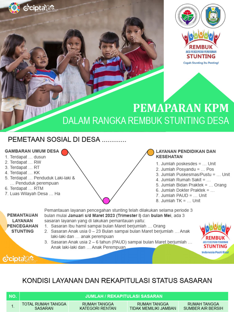 2023 Paparan KPM Rembuk Stunting | PDF
