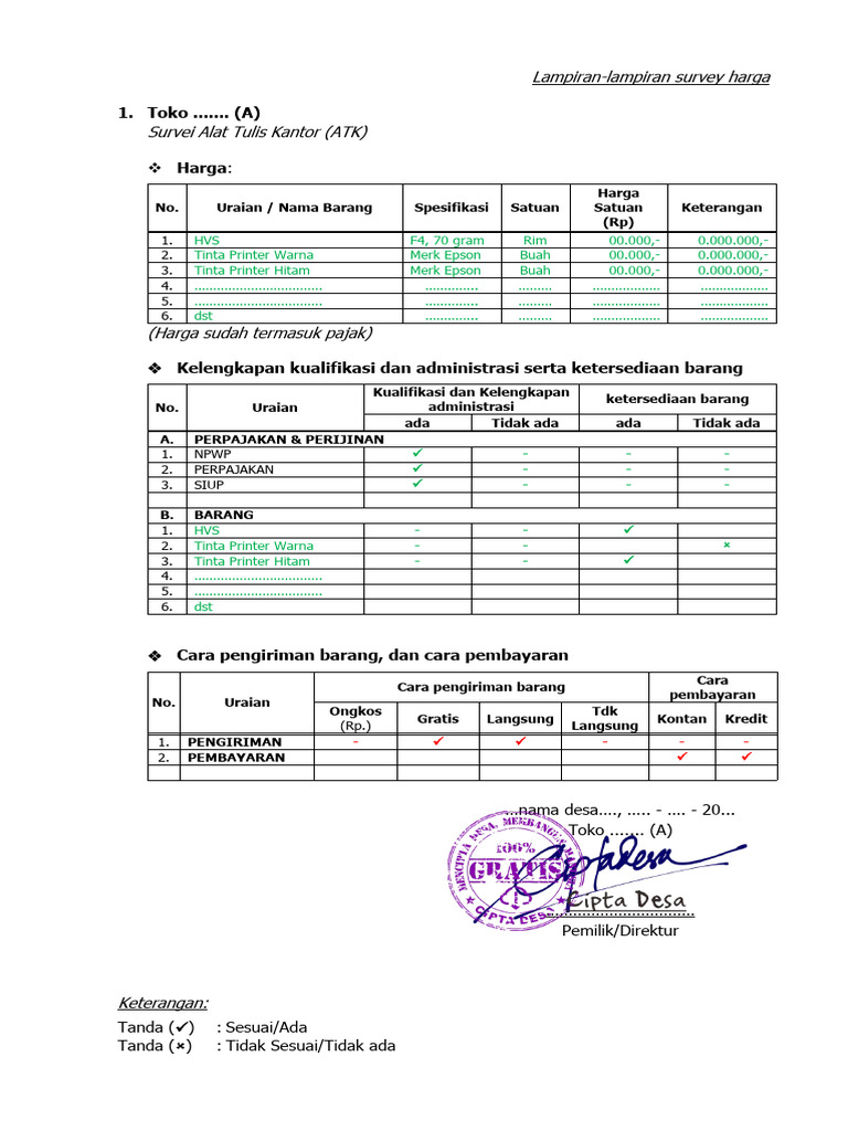 02.1. Lampiran Survey ATK | PDF