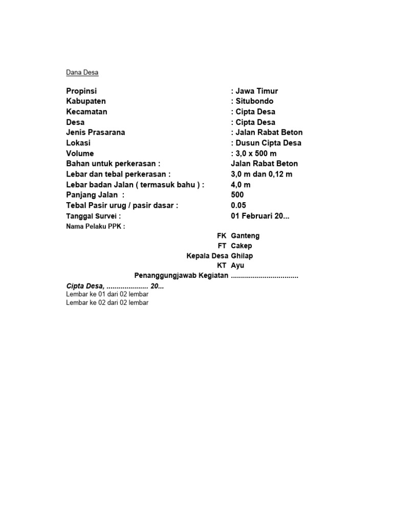 RAB Dan Gambar Desain Rabat Beton (WWW - Ciptadesa.com) 2 | PDF