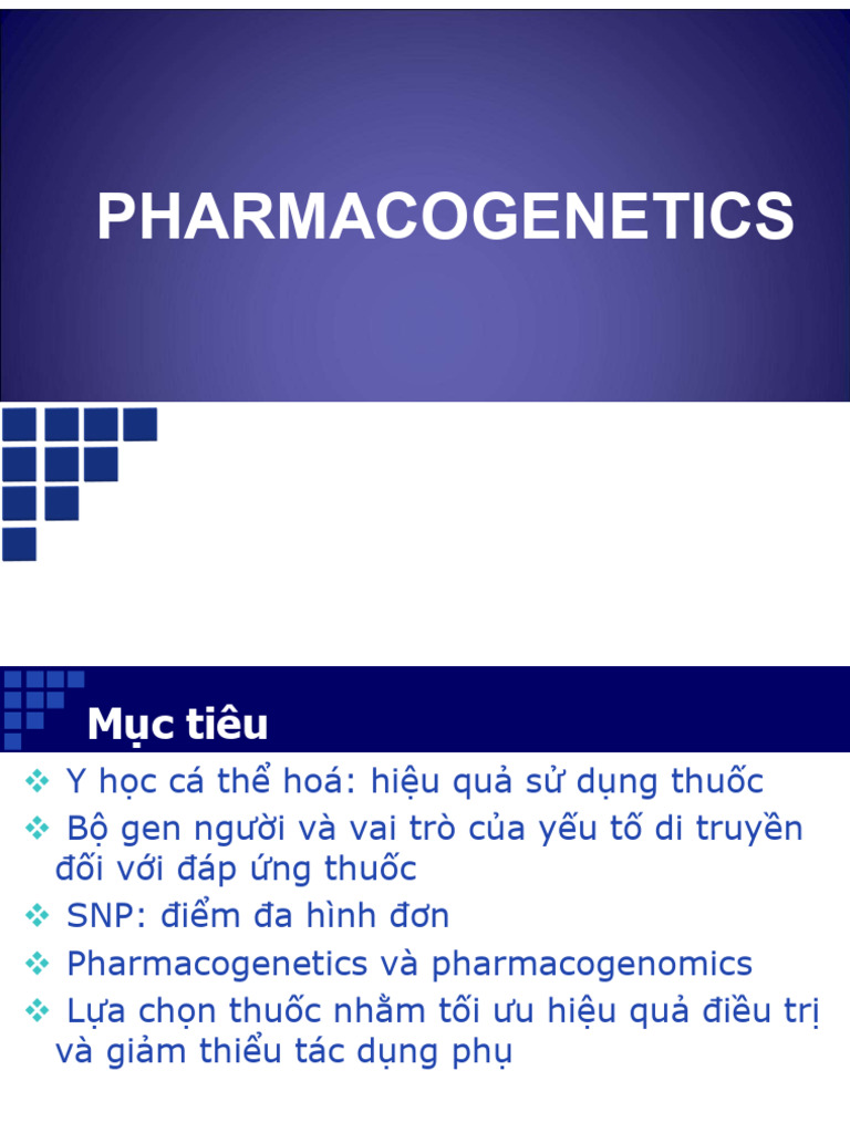 Pharmacogenetics-Cô TH o | PDF