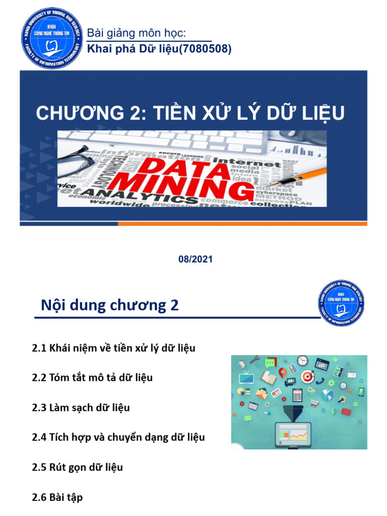 Chuong 2 - Tiền Xử Lý Dữ Liệu | PDF