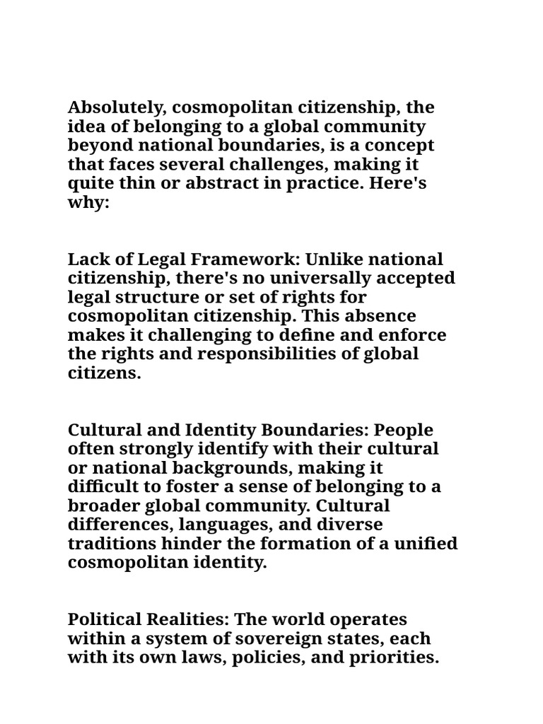 Cosmopolitan Citizenship | PDF | Cosmopolitanism | Citizenship