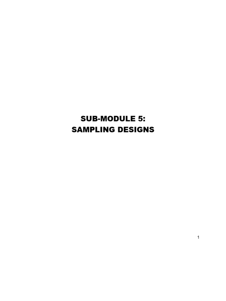 Sub-Module5 Sampling Ver2 21nov2018 | PDF