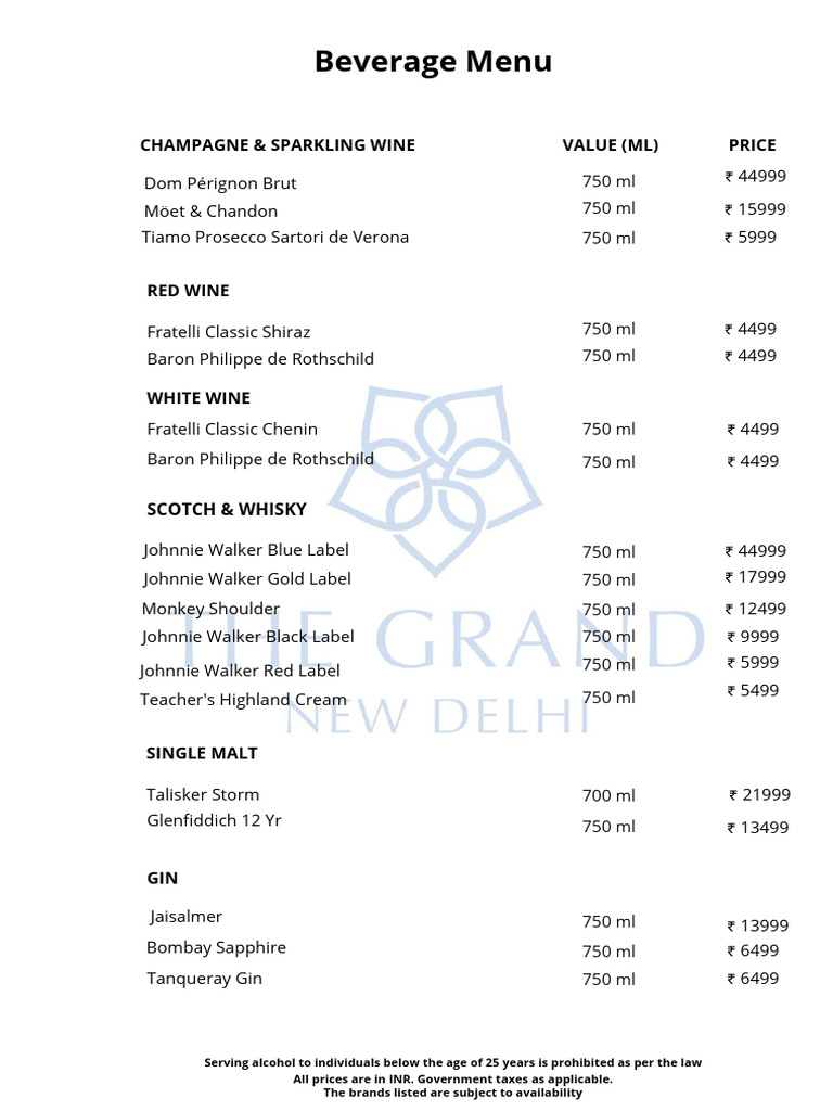 Banquet Updated Beverage Menu PDF | Download Free PDF | Scotch Whisky | Drink