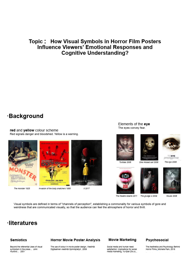 Topic How Visual Symbols in Horror Film | PDF