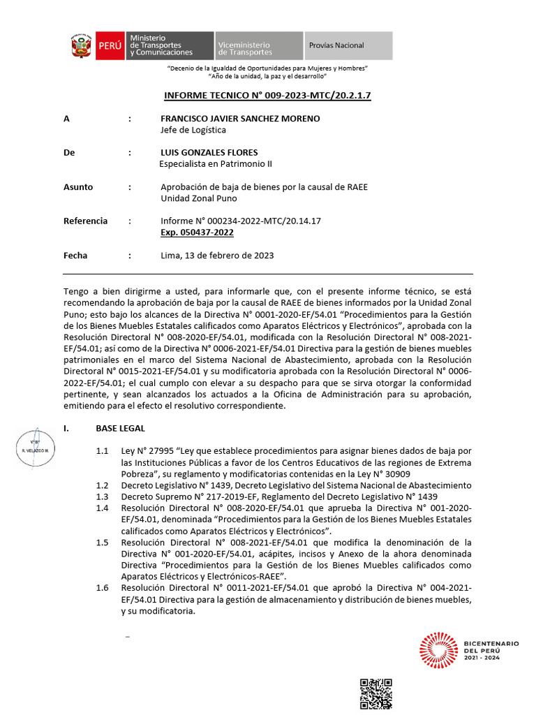 Informes Técnicos Del Decreto de Urgencia #0009 | PDF | Residuos | Contabilidad