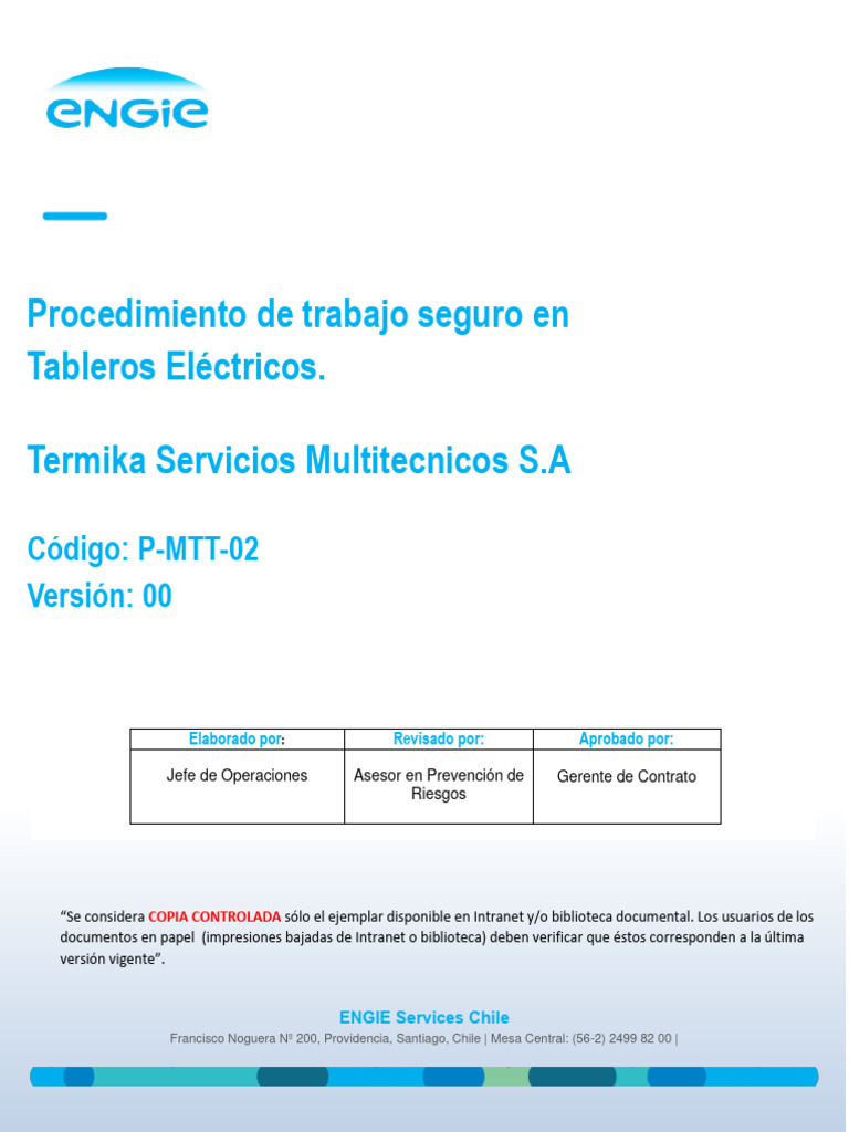 P-MTT-02 Tableros Electricos - V 00 | PDF