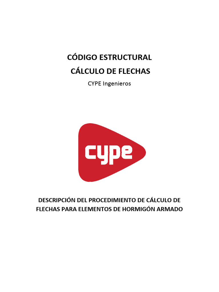 Cype Calculo Flechas Cod Estructural | PDF | Concreto reforzado | Viga (Estructura)