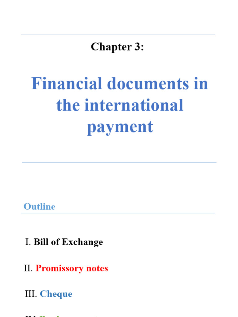 CHAPTER 3: Financial Documents in The International Payment | PDF ...