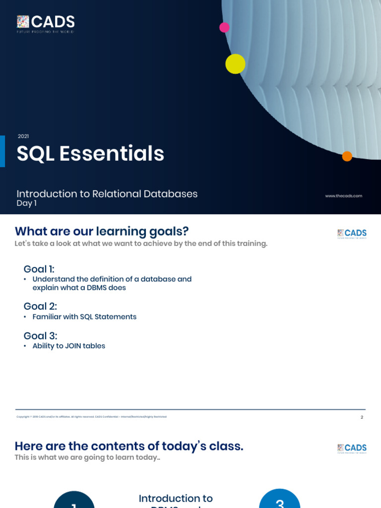 SQL Essentials (1-Day Variant) SC New | PDF | Databases | Relational ... SQL Essentials (1-Day Variant) SC New | PDF | Databases | Relational ...