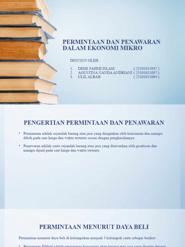 Permintaan Dan Penawaran Dalam Ekonomi Mikro | PDF