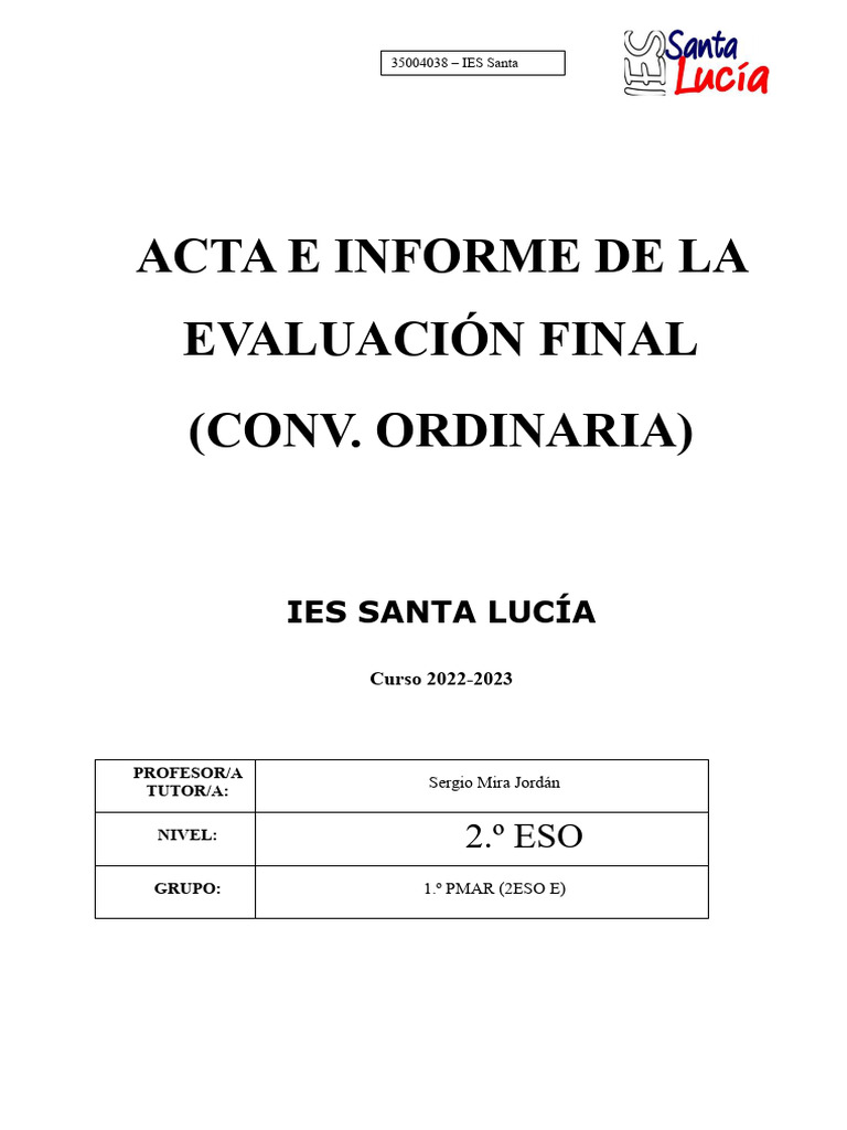 Acta Final 1PMAR | PDF