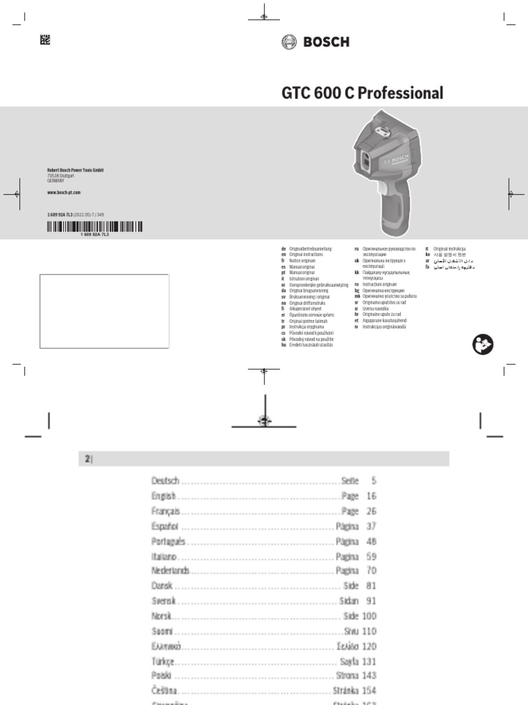 Bosch GTC 600 C Manual Overview | PDF