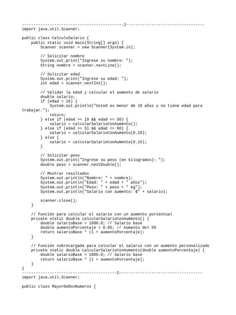 Condicionales en Java | Descargar gratis PDF | Java (lenguaje de programación) | Notación