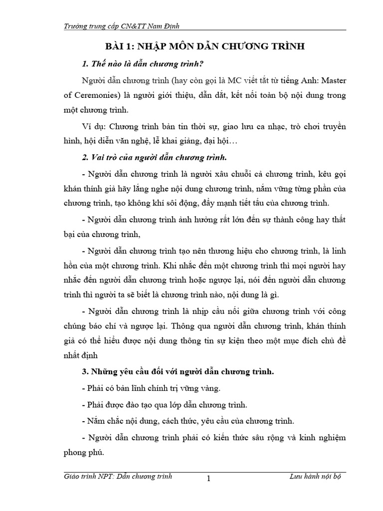 Xemtailieu Giao Trinh Day Nghe Dan Chuong Trinh | PDF