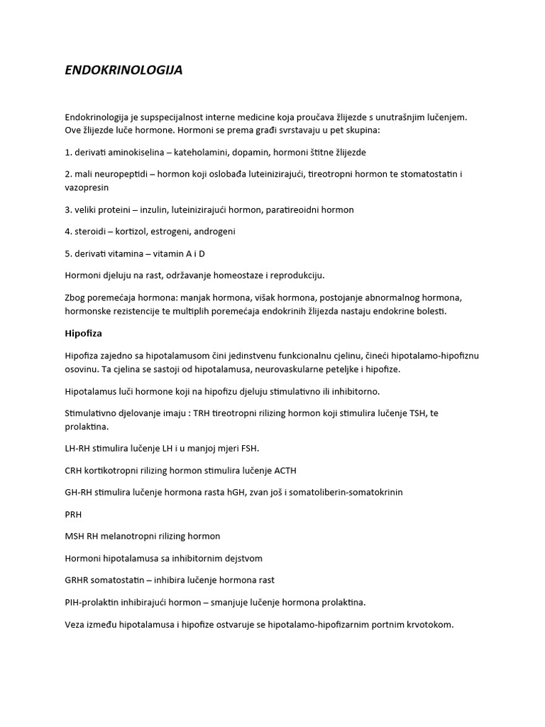 Endokrini Sistem I Bolesti | PDF