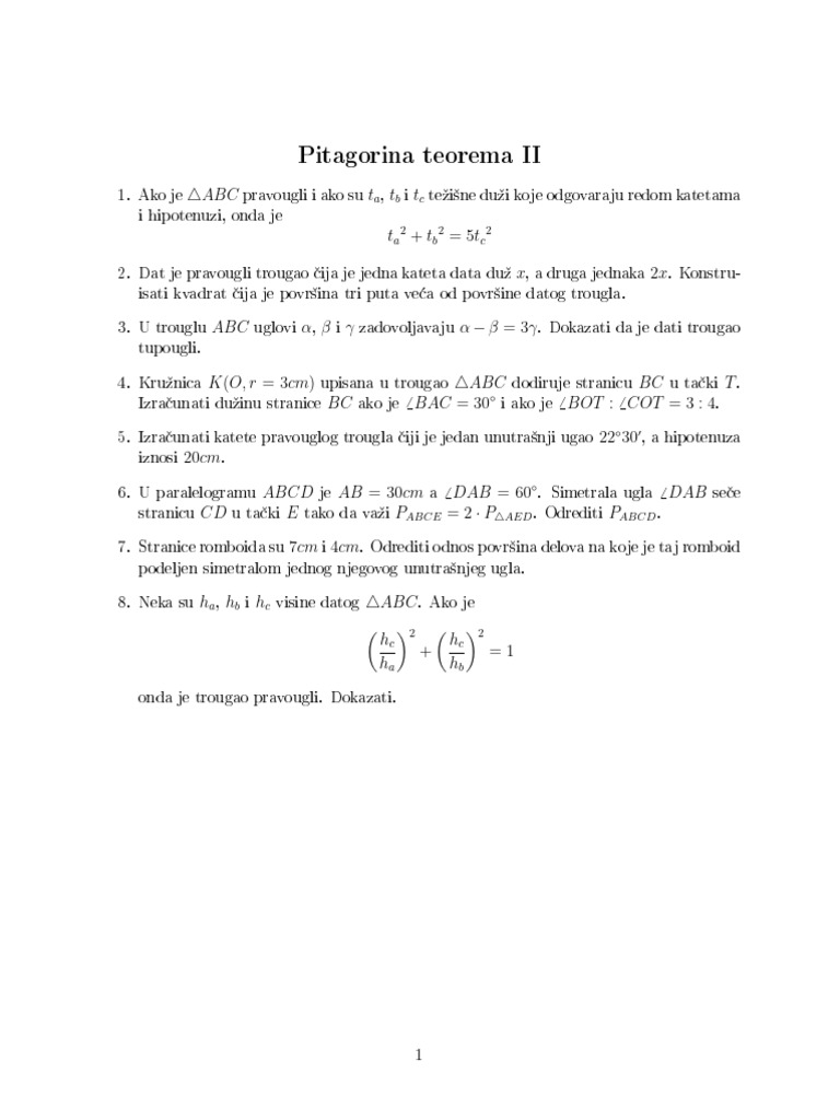 Pitagorina Teorema 2 | PDF