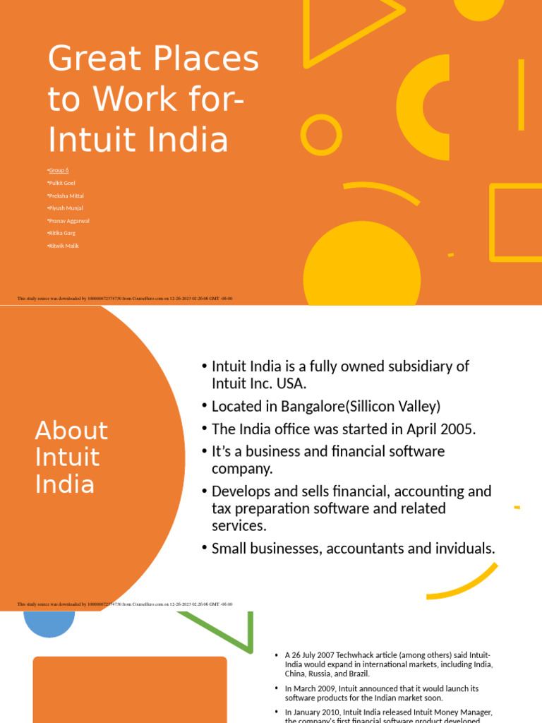 A6 Great Places To Work For Intuit India | PDF | Business | Economies
