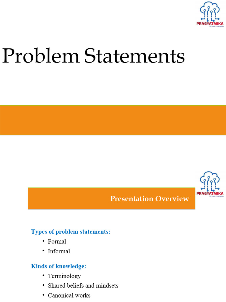 Problem Statement | PDF | Knowledge | Autism Spectrum