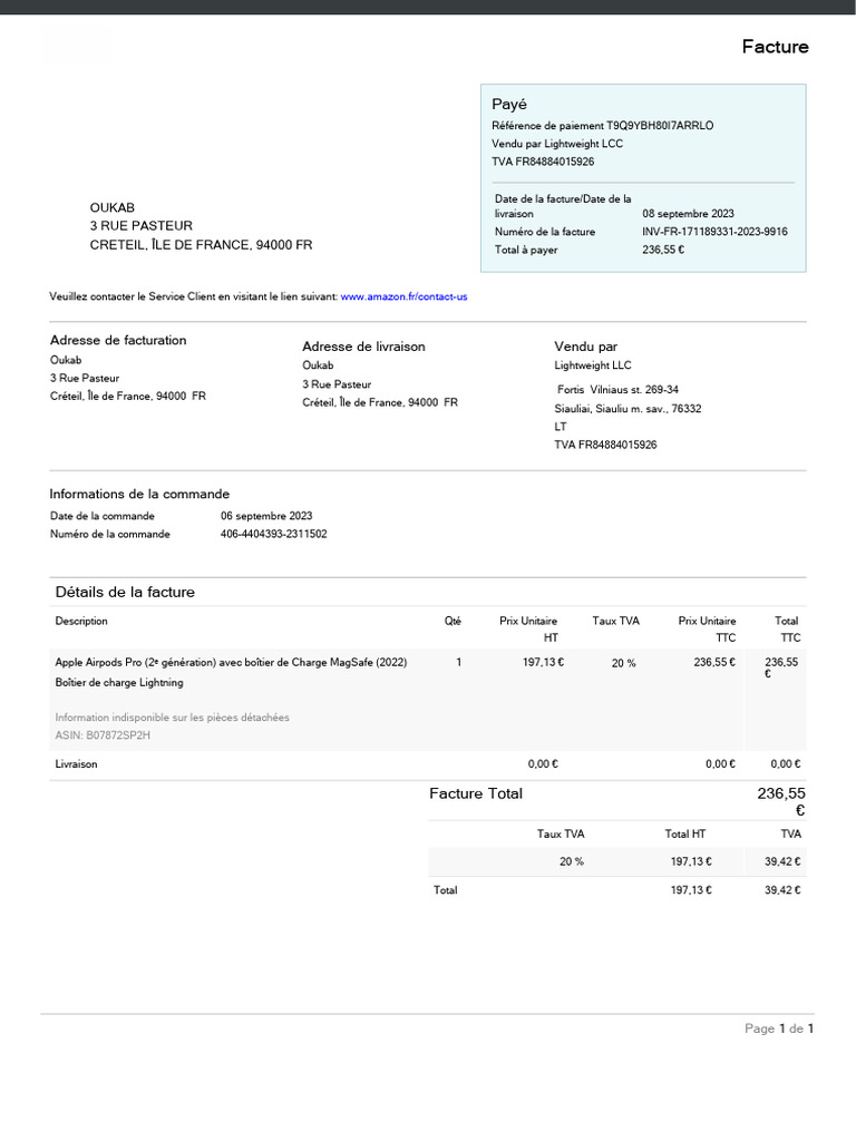 Facture Amazon FINAL | PDF