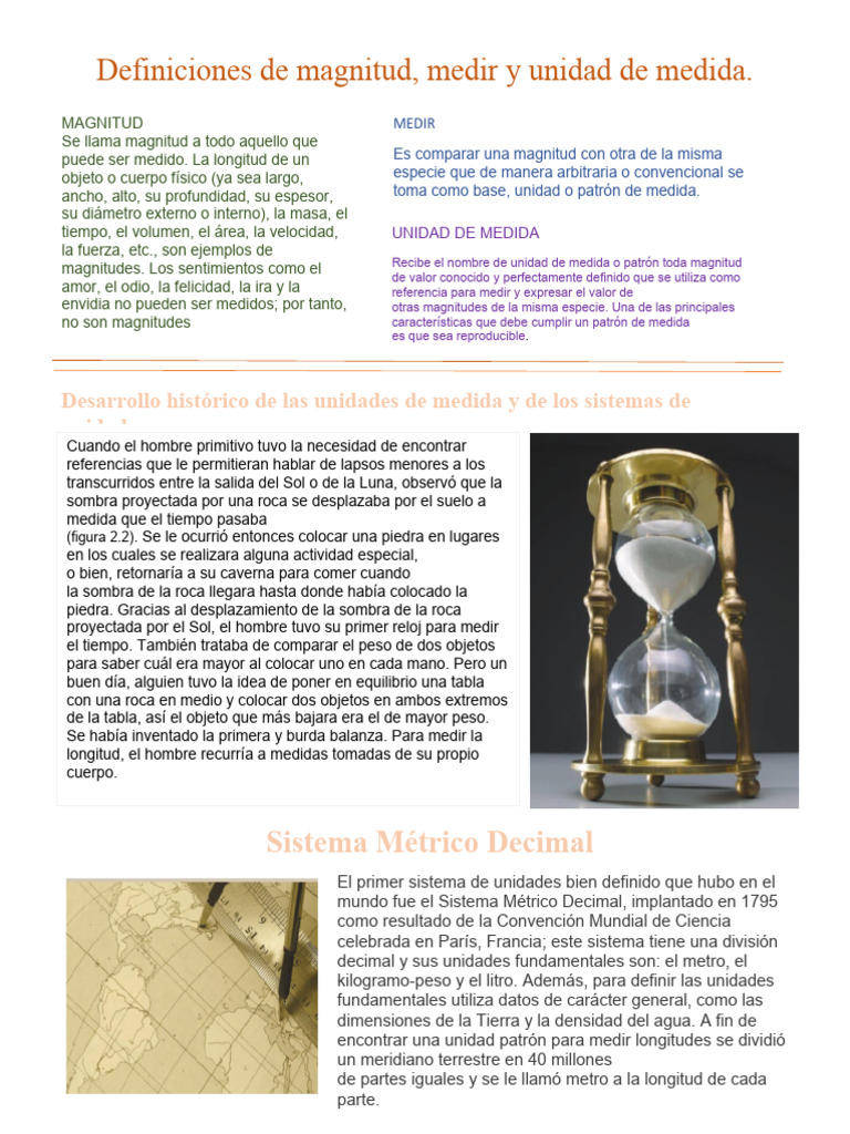 Definiciones de Magnitud | PDF | Medición | Hora