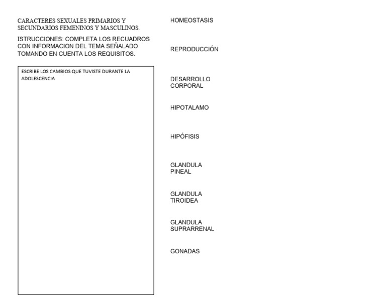 Caracteres Sexuales Primarios Y Secunadarios Pdf