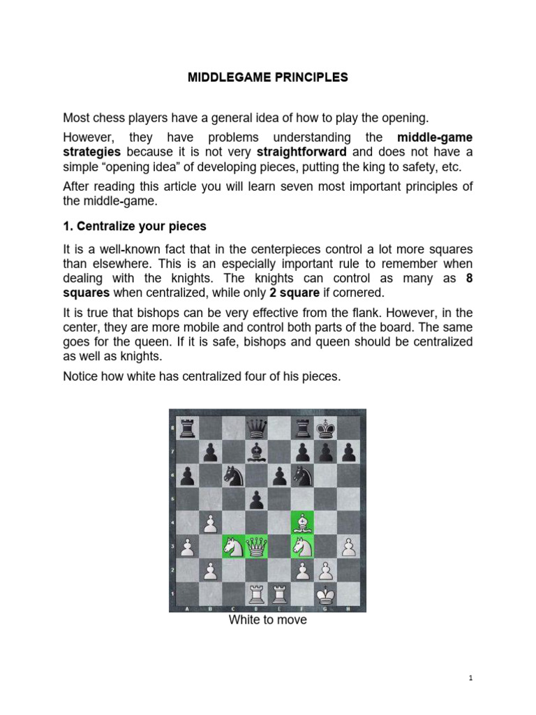 17 - Middlegame Principles | PDF | Abstract Strategy Games | Chess Theory