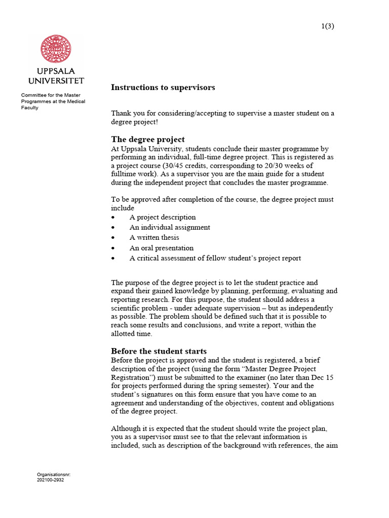 Instructions To Supervisors | PDF