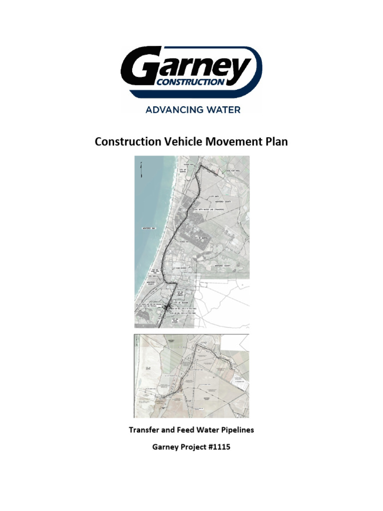 Const Vehicle Movement Plan | PDF | Tractor | Loader (Equipment)