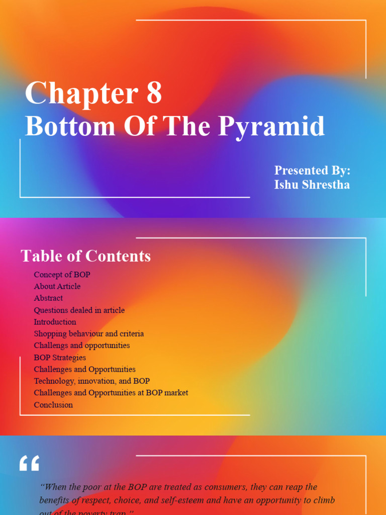 Bottom of The Pyramid | PDF | Retail | Marketing