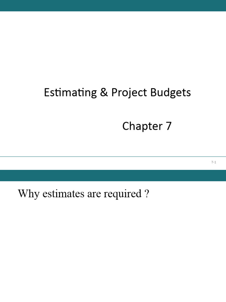 Estimates & Budget Final | PDF | Top Down And Bottom Up Design ...