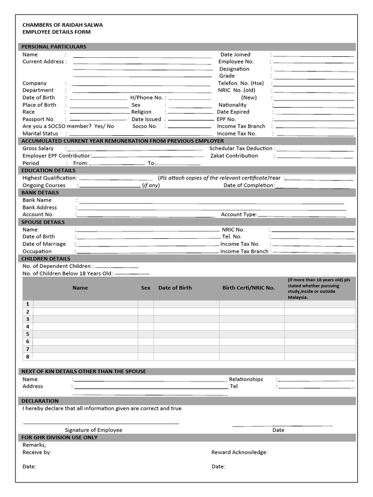 Employee Form CORS | PDF | Economies | Government Finances