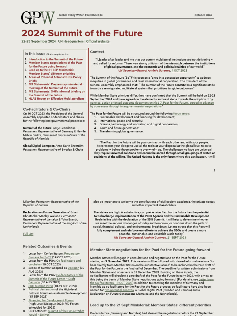 2023 GPW Fact Sheet 03 SoTF | PDF