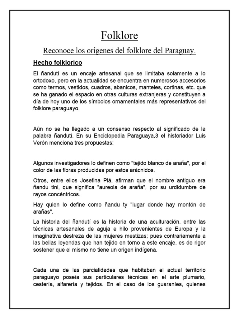 Folklore 2 Clase | PDF