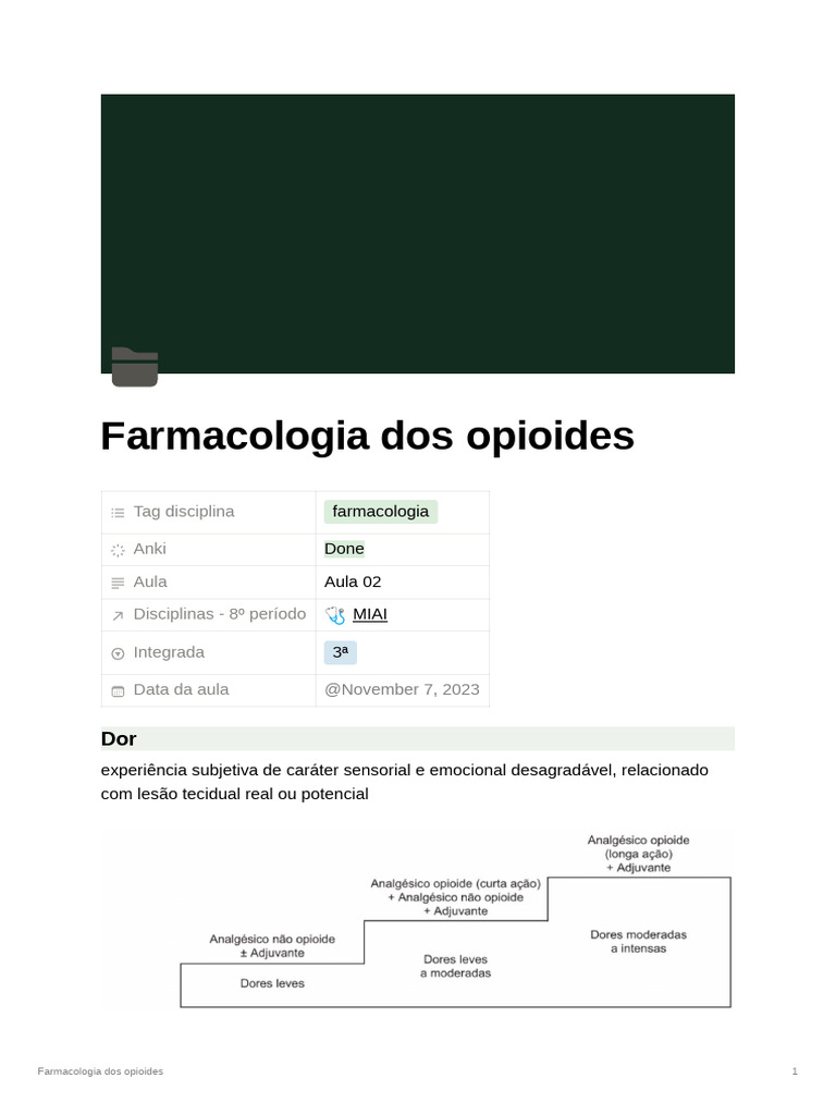 Farmacologia dos opioides 970d2beda7474ccb89f6118a946cd699 | PDF | Opioide | Dor