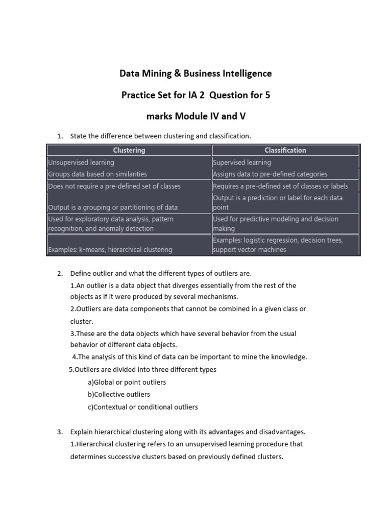 Dmbi Ia2 Ans | PDF | Data Analysis | Business Intelligence