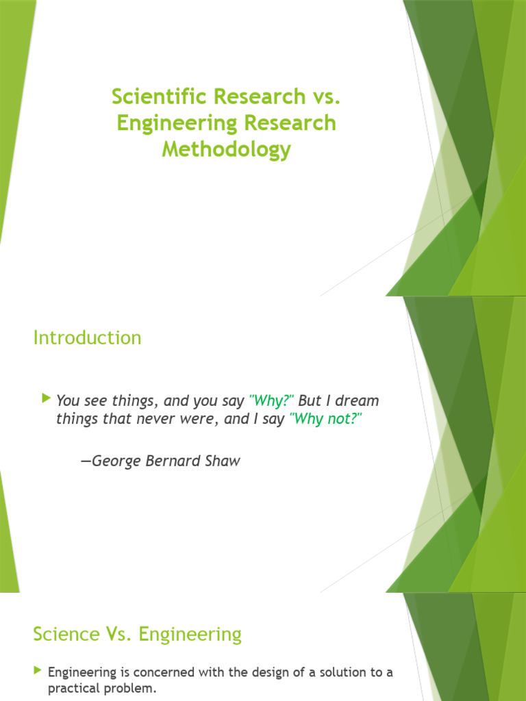 Ch-I Scientific Vs Engineering Research | PDF | Engineering | Scientific Method