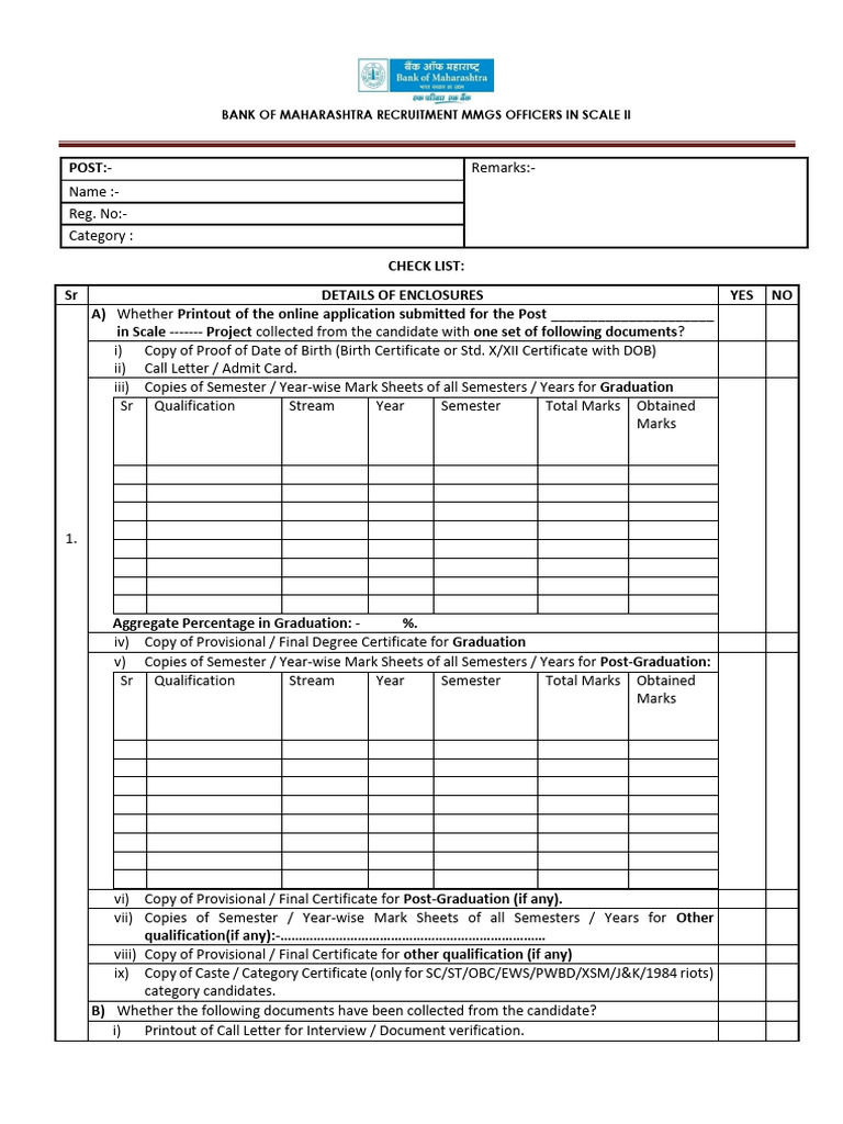 Check List Scale II | PDF | Government