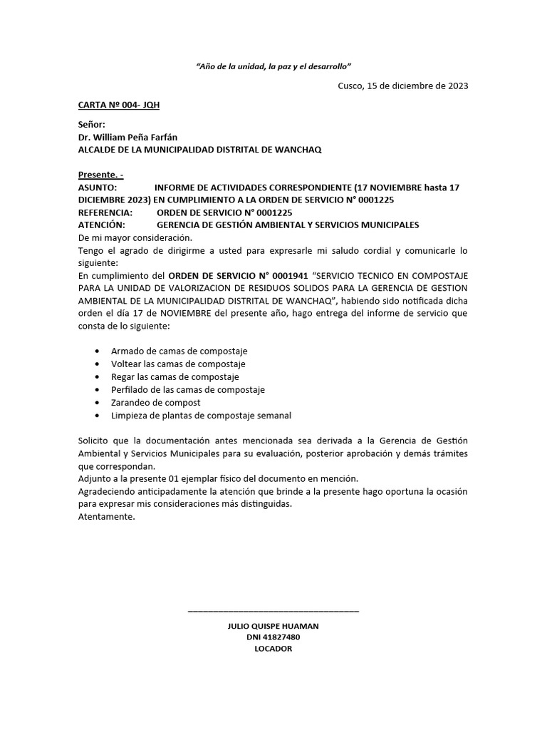 MODELO DE CARTA | PDF