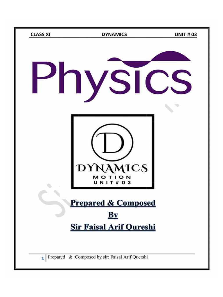 Chapter No.3 Dynamics XI Notes | PDF