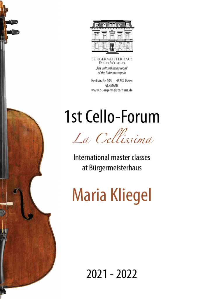 1st Cello-Forum - La-Cellissima - English | PDF | Cello