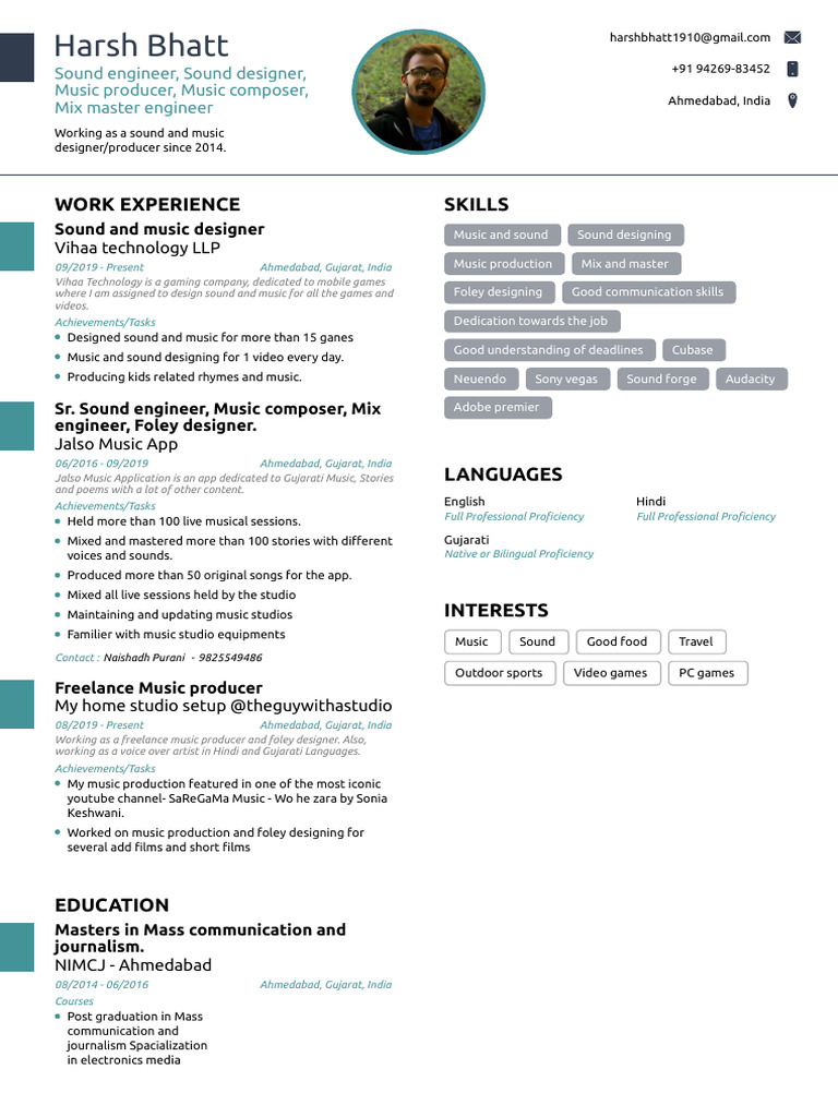 Harsh's Resume | PDF | Gujarat