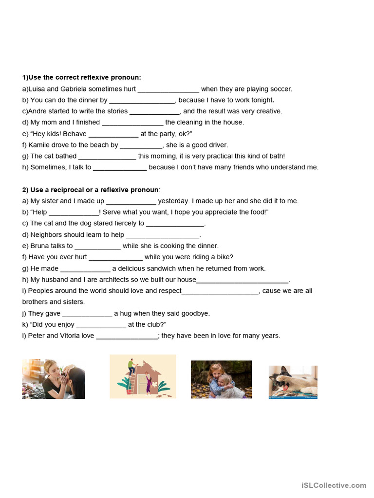 Reflexive and Reciprocal Pronouns | PDF | Home & Garden