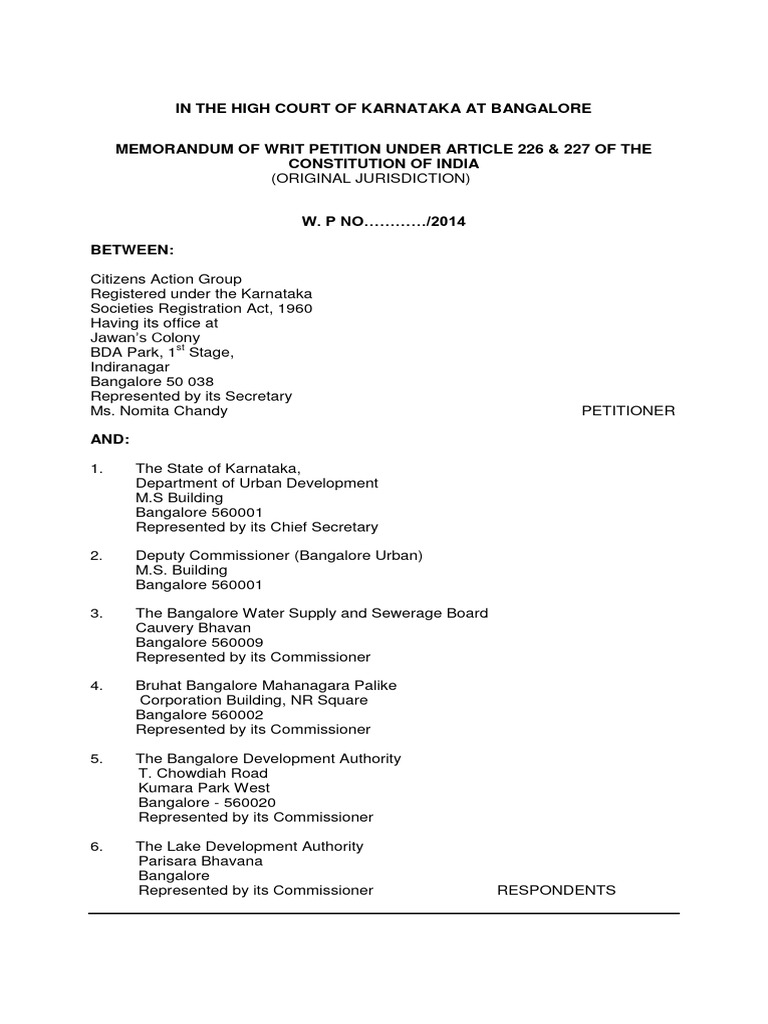 WRIT Petition | PDF | Storm Drain | Sewerage