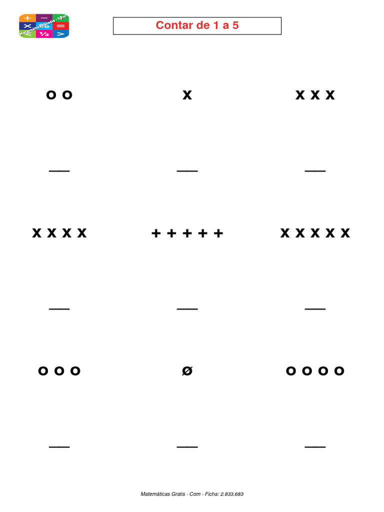 Contar de 1 A 5 | PDF